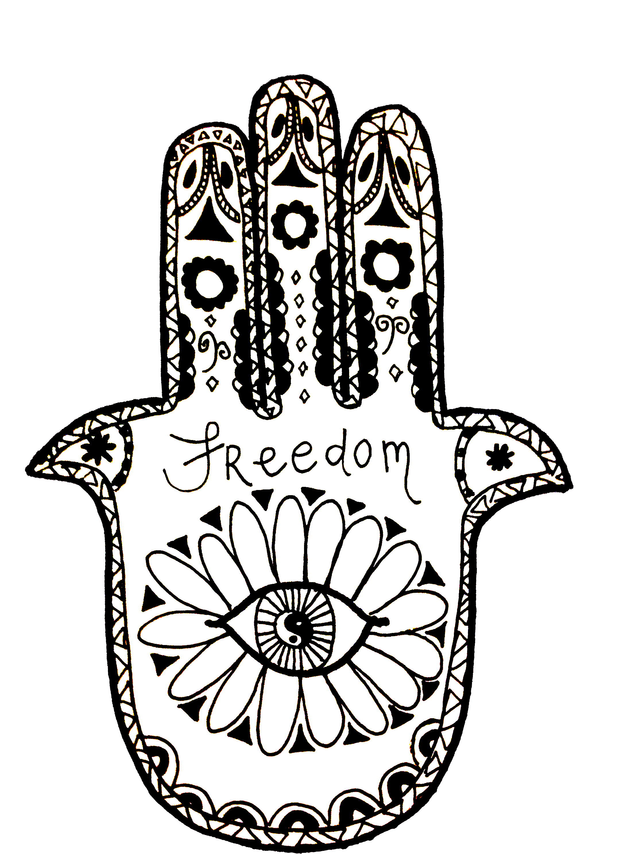 Download Freedom Hamsa - Hamsa PNG Image with No Background - PNGkey.com