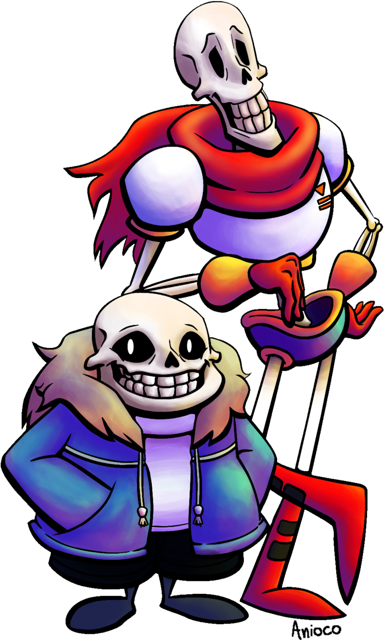 Sans & Papyrus - Sans And Papyrus Art - Free Transparent PNG Download ...