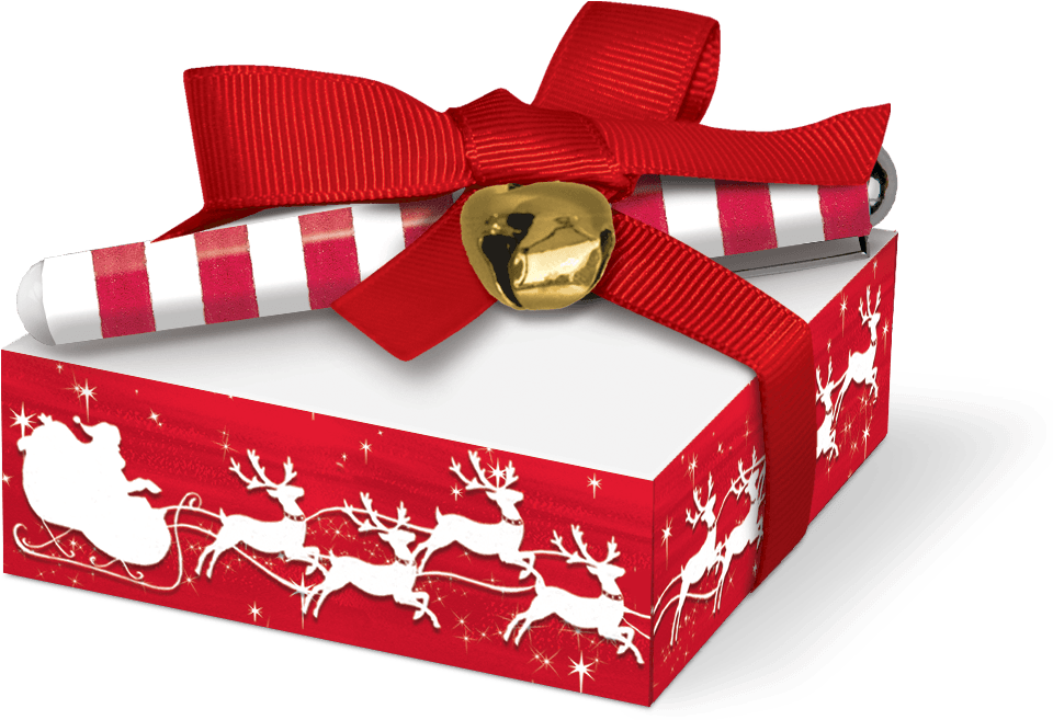 Download Santa Sky Holiday Sticky Stack With Pen - Santa Claus PNG ...