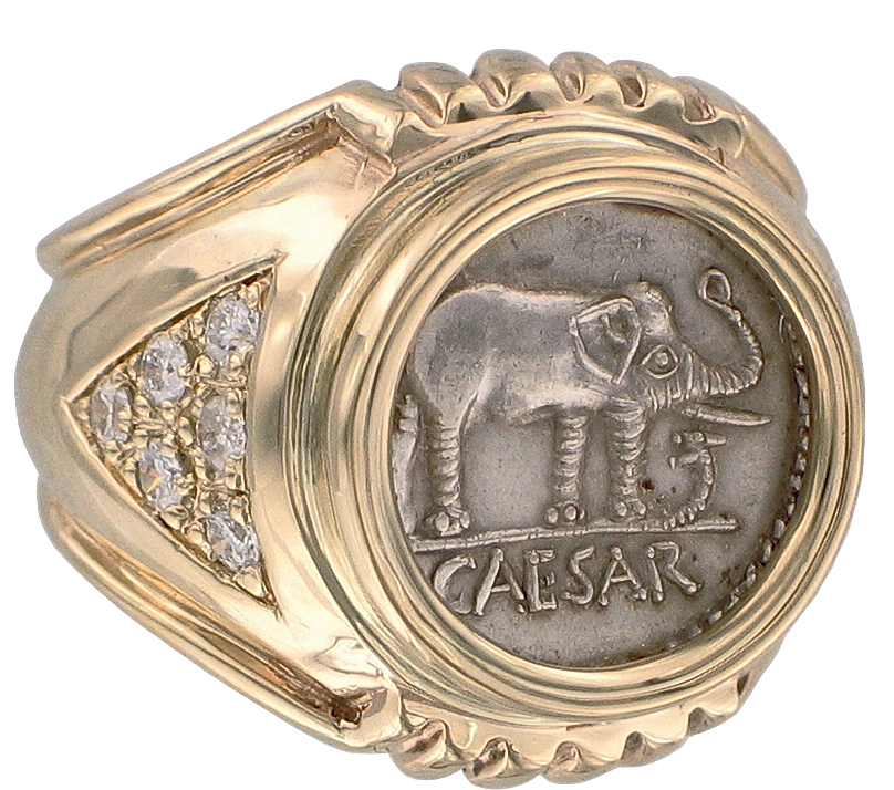 Julius Caesar Coin Ring - Julius Caesar Ring - Free Transparent PNG ...