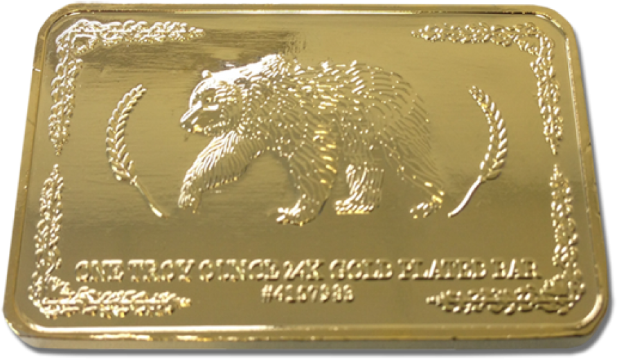 Download One Troy Ounce 24k Gold Plated Bar PNG Image with No ...