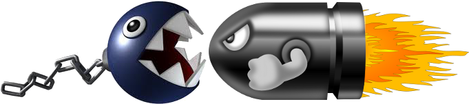 Download Bullet Bill Vs Chainchomp - Mario Chain Chomp PNG Image with ...