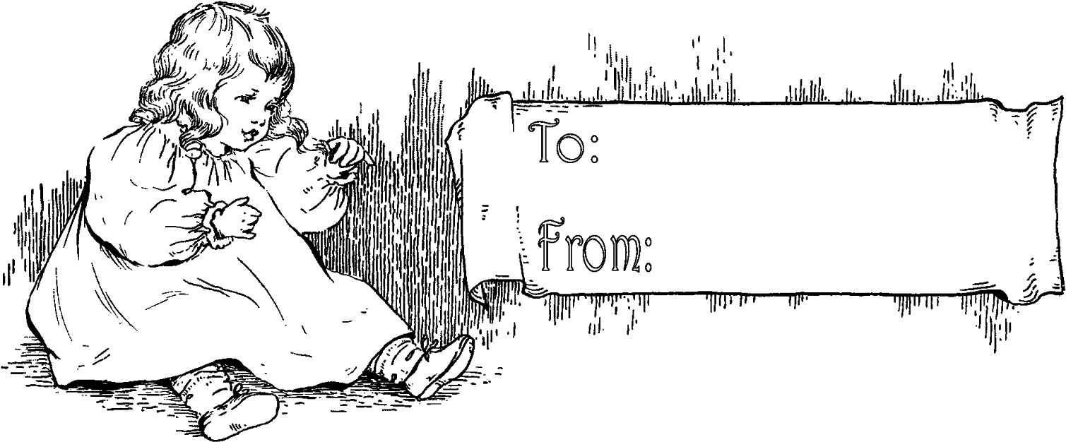 Download Digital Girl Gift Tag Design Downloads - Clip Art PNG Image ...