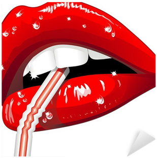 Labbra Sensuali Con Bibita Wet Sensual Lips Drinking - Boniday ...