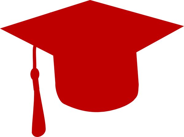 Download Grad Cap Clip Art - Red Graduation Hat Png PNG Image with No ...