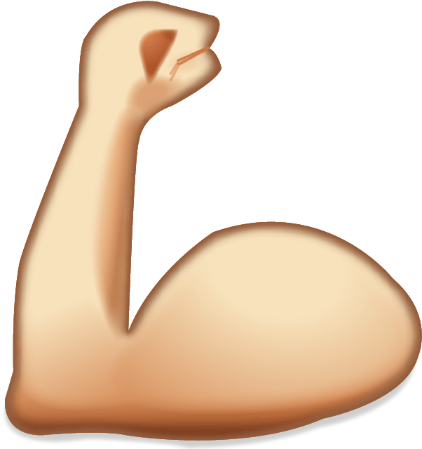 Download Flexing Muscles Emoji - Whatsapp Emoji Muscle PNG Image with ...