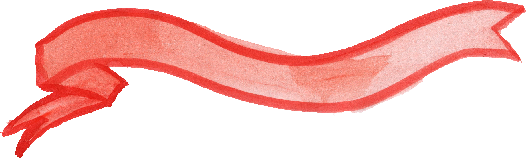 Download 6 Orange Watercolor Banner Ribbon - Ribbon Transparent ...