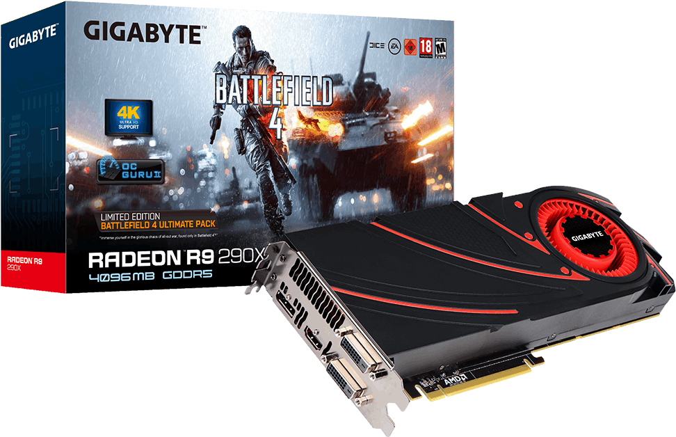 Download Gv R929xd5 4gd B Ga - Amd R9 290x Gigabyte PNG Image with No ...