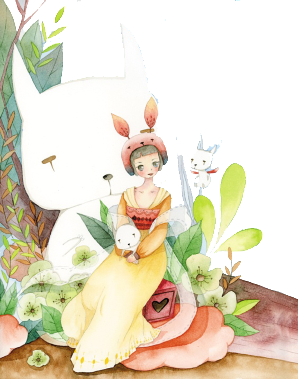 Download This Graphics Is Painted Fairy Rabbit Bun Pattern Image ...