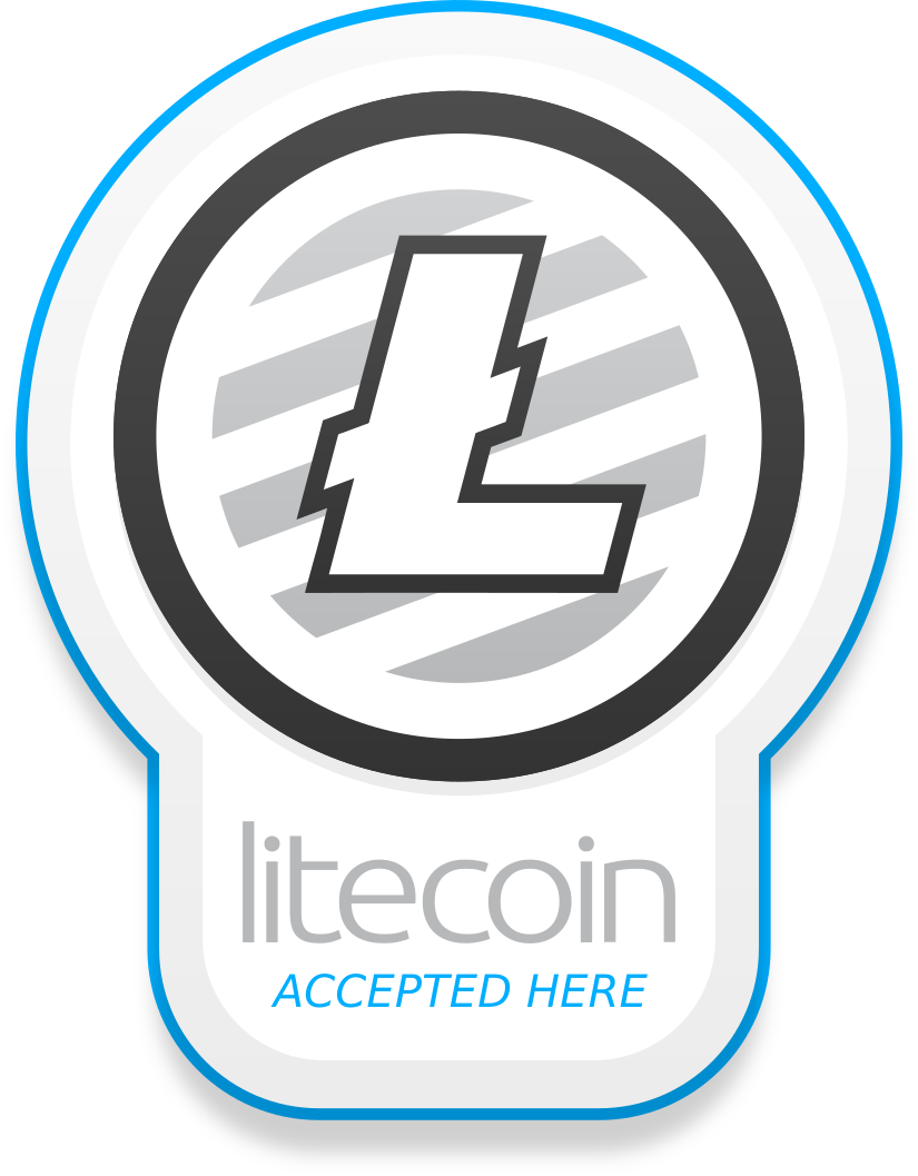 Download Litecoin Accepted Here 6c - Litecoin PNG Image with No Background - PNGkey.com