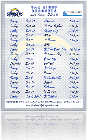 Download San Diego Chargers 2011 Schedule - San Diego Chargers PNG ...