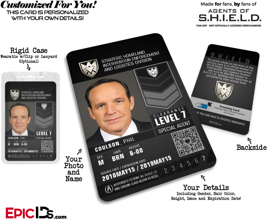 Download Agents Of Shield Inspired 'real' Shield Agent Id - Agent ...