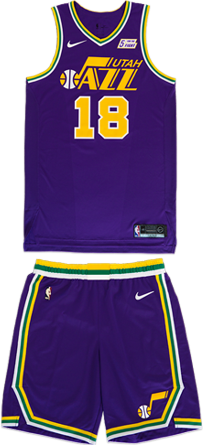 Utah Jazz 40 Season Purple Throwback Uniform 2018-19 - Jazz Throwback ...