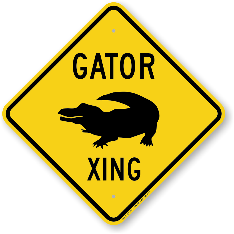 Download Gator Xing Road Sign - Animal Crossing Sign PNG Image with No ...