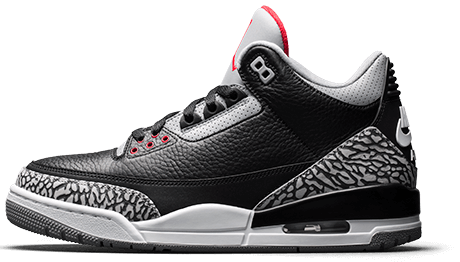 Download 2018black / Fire Red Cement Grey - Black C Man 3 PNG Image ...