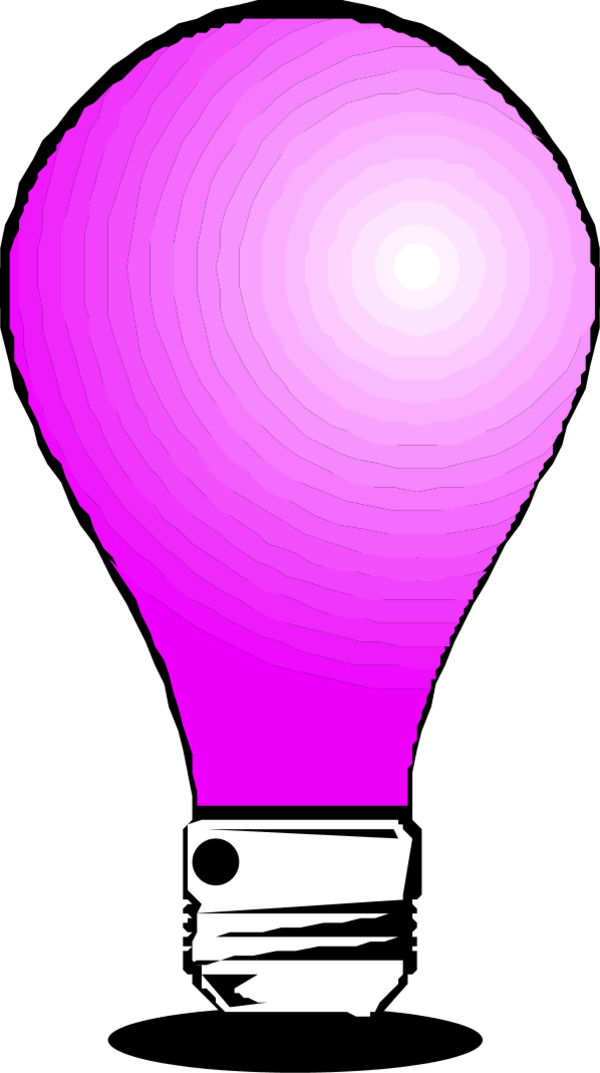 Download Vector Clip Art - Pink Light Bulb Clip PNG Image with No ...