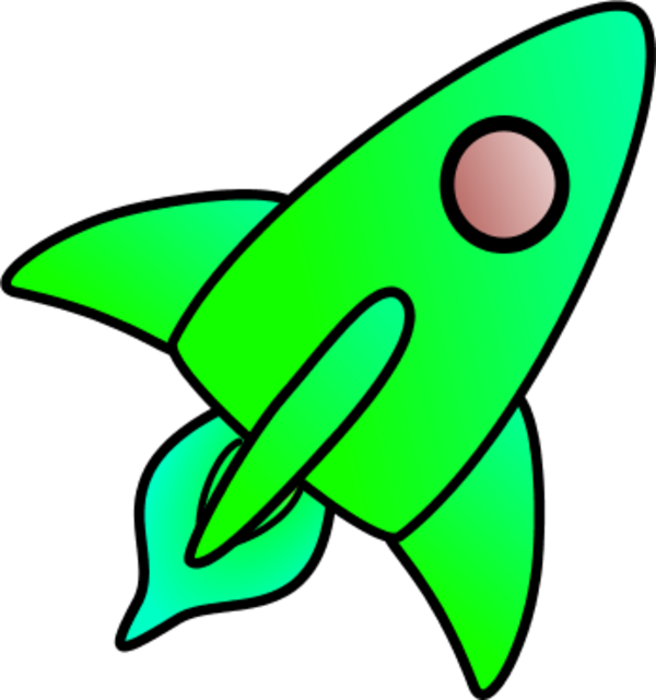 Download Flying Rocket Clipart - Cartoon Green Rocket PNG Image with No ...