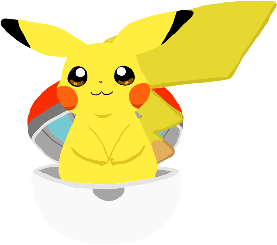 And His By Alvro On Deviantart - Pikachu In A Open Pokeball - Free ...