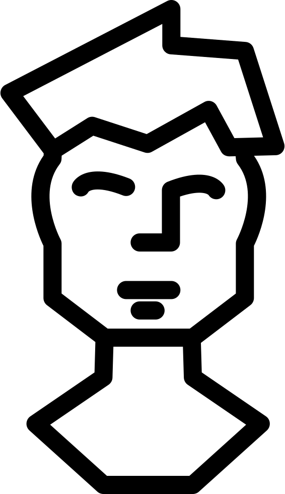 Man Blond Frontal Head Outline Comments - Face - Free Transparent PNG ...