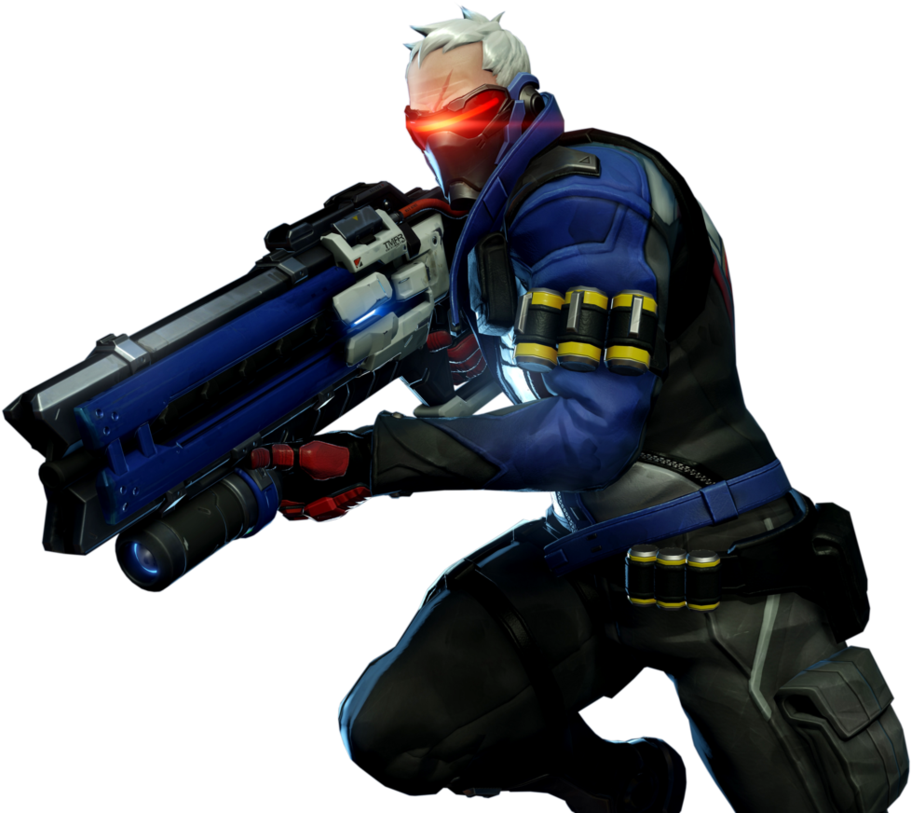 Download Overwatch Soldier 76 Png Vector Black And White - Overwatch ...