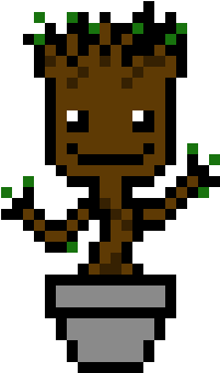 Download Baby Groot - Minecraft Gumball Pixel Art PNG Image with No ...