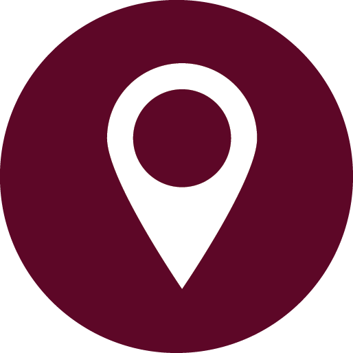 Download Round Maroon And White Location Icon - Circle Location Icon ...