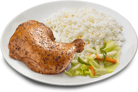 Download Quarter Chicken Plate - Rice And Chicken Png PNG Image with No ...