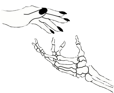 Tumblr Grunge Death Skeleton Hand Hands Holdinghands - Skeleton Hands ...