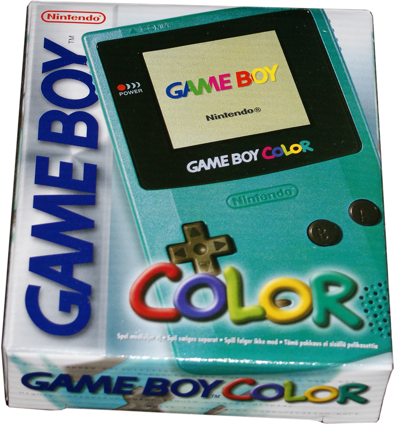 Game Boy Color In Original Box - Game Boy Color Teal - Free Transparent ...