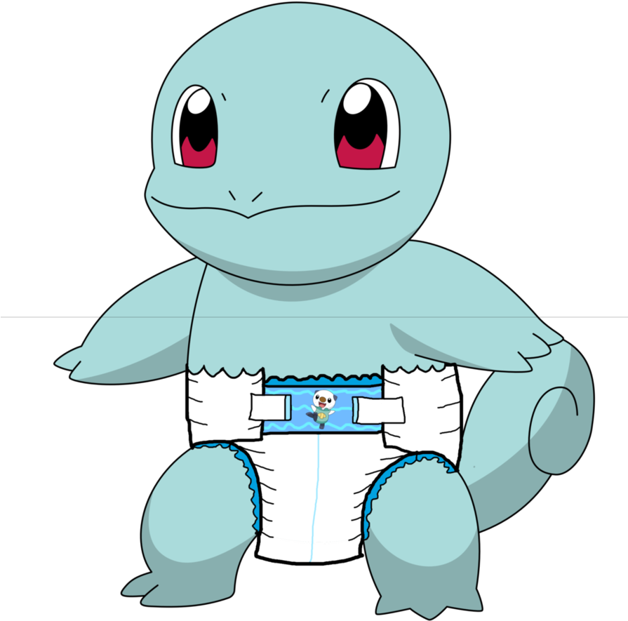 Download Diapered Squirtle - Diaper Pokemon PNG Image with No ...
