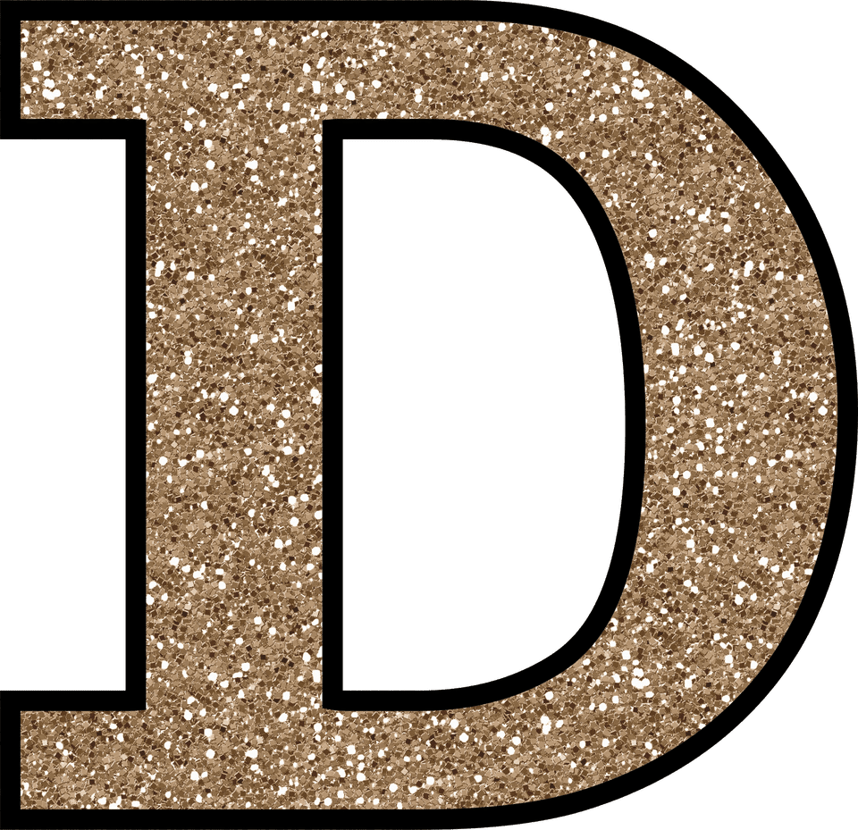 Download Png Black And White Glitter Without The Glue - Letter D ...