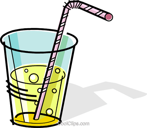 Download Glass Of Soda With A Straw Royalty Free Vector Clip - Drink ...