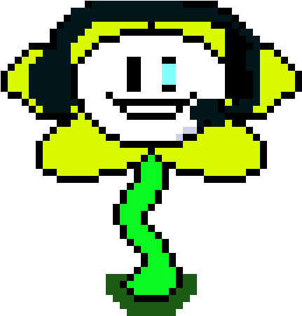 Gamertale Flowey - Flowey Sprite Colored - Free Transparent PNG ...