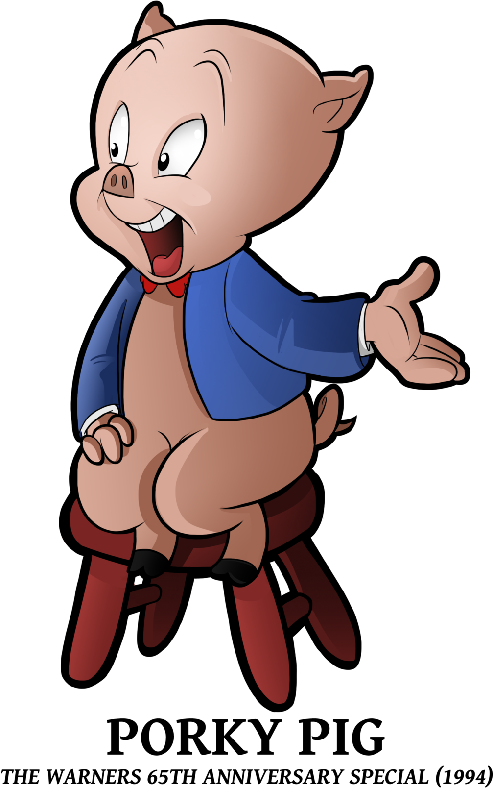 Animaniacs Cameos Porky Pig By Boscoloandrea Looney - Porky Pig Png ...