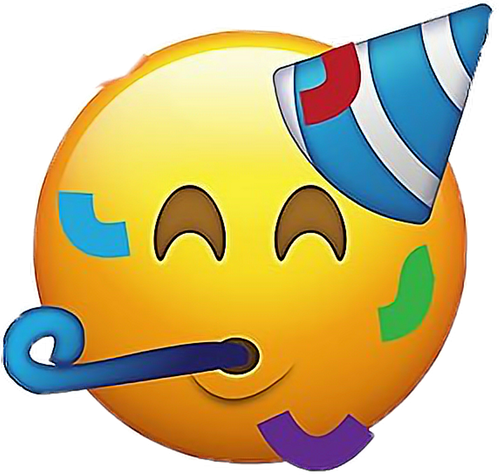 Ios12 Party Emoji Emojis Face Happy Partytime Partyhat - Party Face ...
