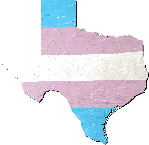 Texas Silhouette Transgender Pride Flag - Texas - Free Transparent PNG ...