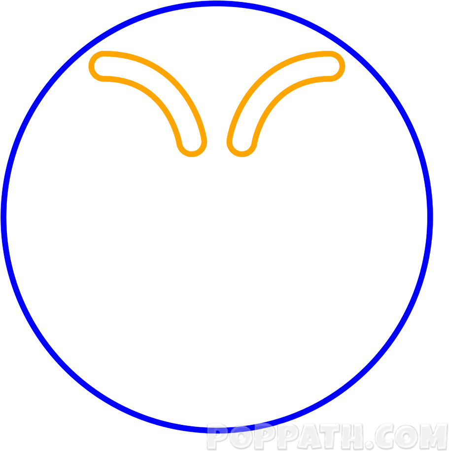 Download Draw The Angry Eyebrows At An Angle As Shown In The - Horizon ...