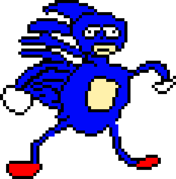 Download Sanic - Sanic The Hedgehog Pixel Art PNG Image with No Background - PNGkey.com