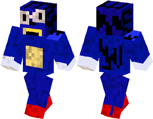 Download Skin#12 Sanic =b - Minecraft Pro Steve Skin PNG Image with No ...