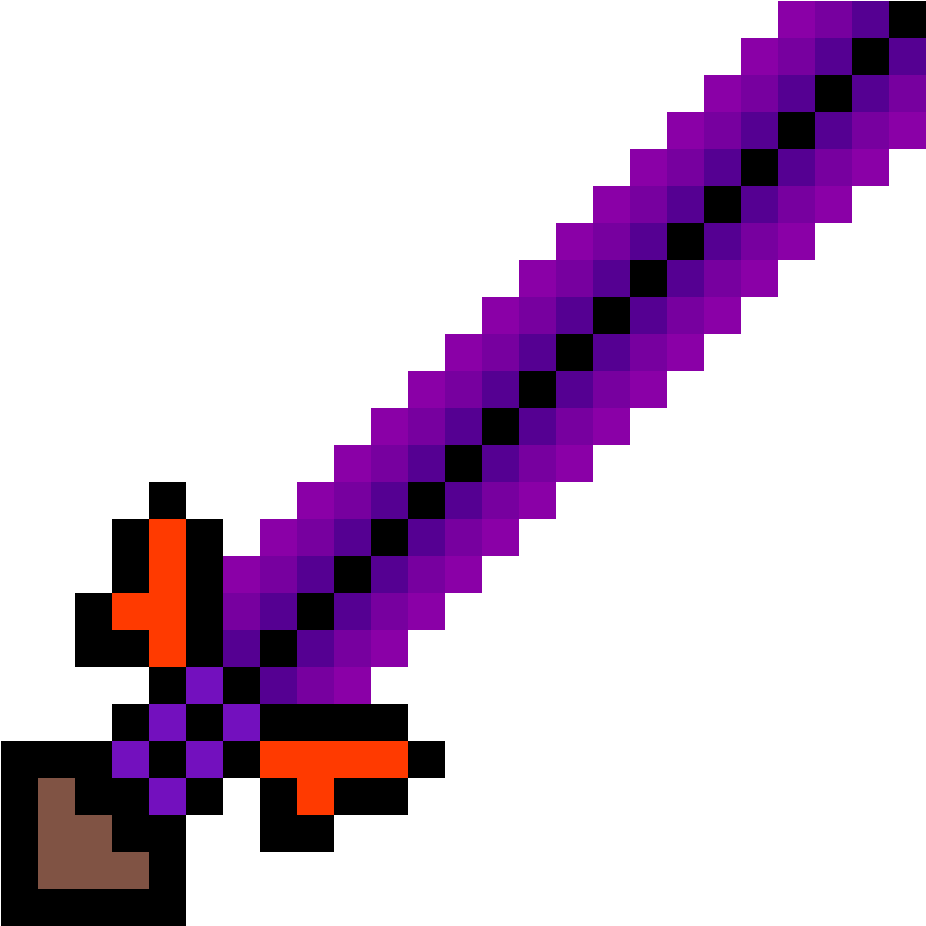 Download Minecraft Obsidian Sword - Sword 8 Bit Png PNG Image with No ...