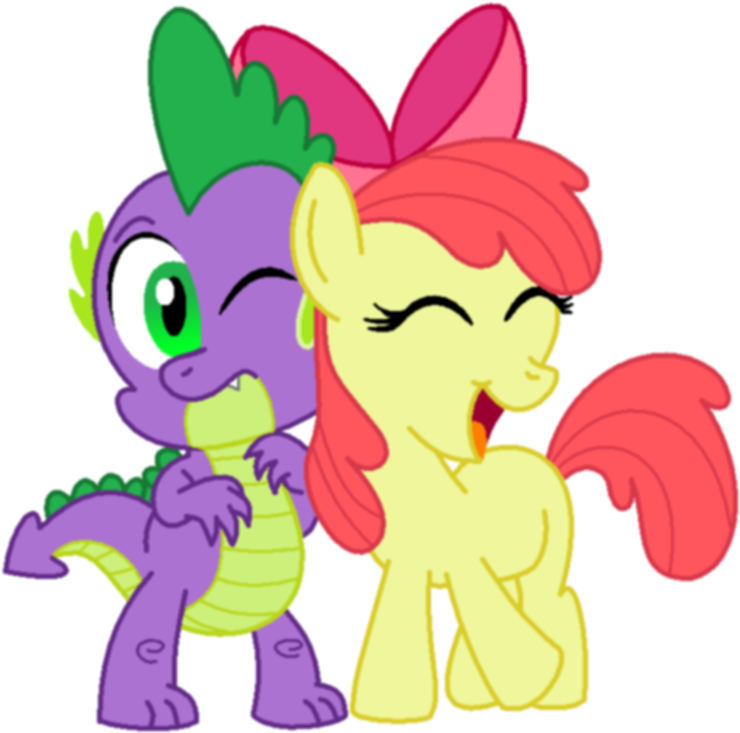 Download Mlp Apple Bloom X Spike PNG Image with No Background - PNGkey.com
