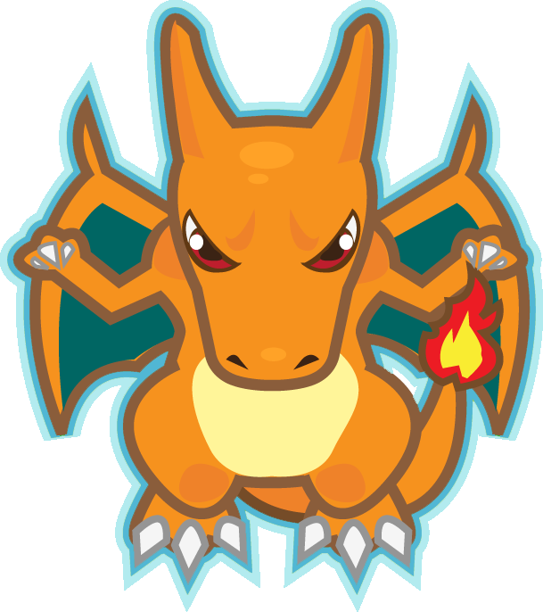 Charizard Vector Evil Clipart Transparent Library - Charizard Chibi ...