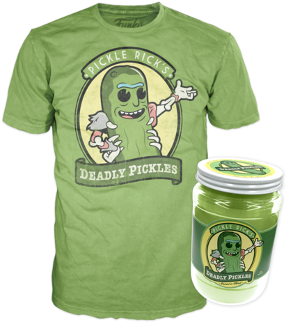 Funko Pop Tee Pickle Rick - Pickle Rick Funko Tee - Free Transparent ...