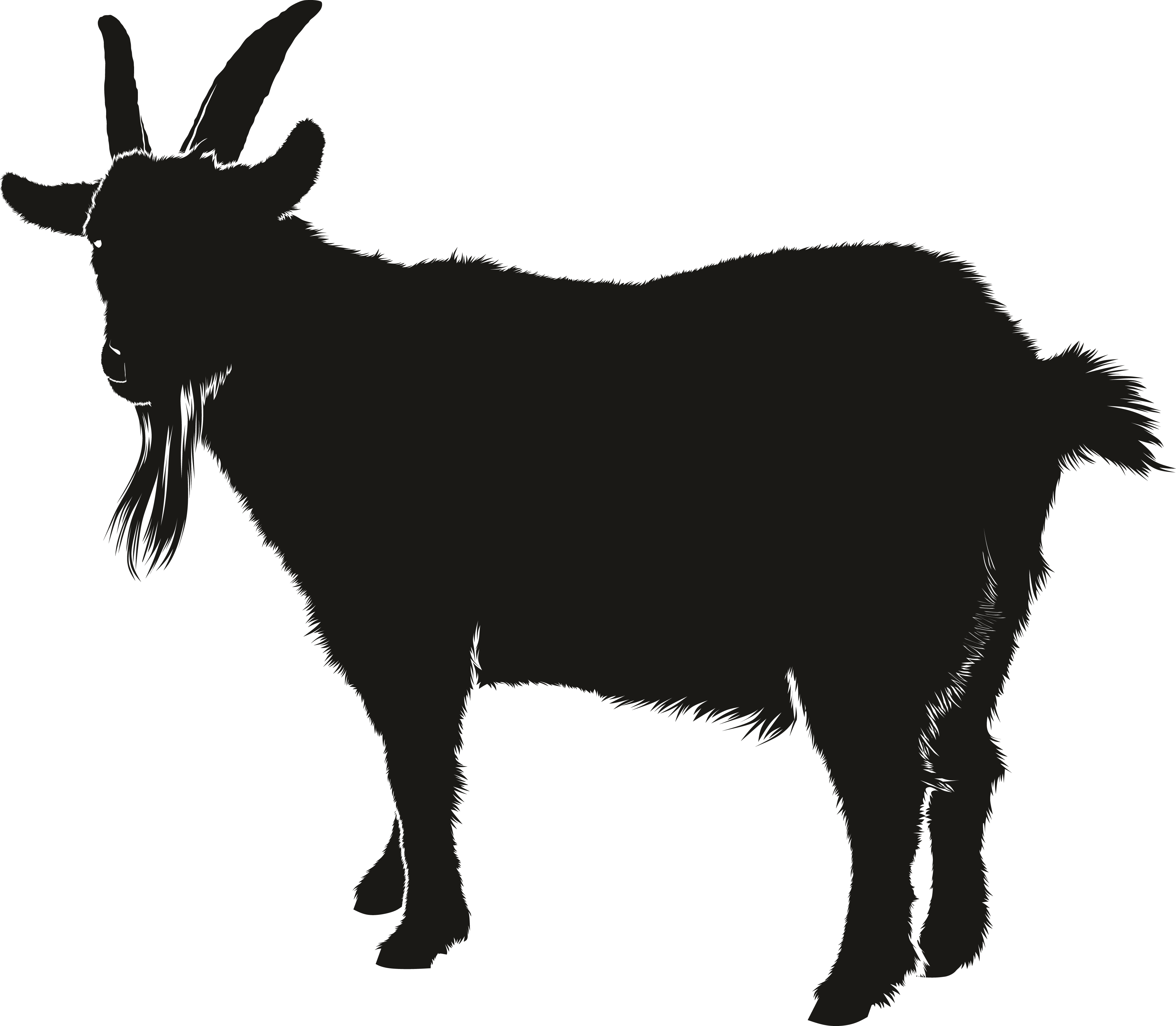 Download Free Clipart Of A Goat - Goat Silhouette Clip Art PNG Image ...
