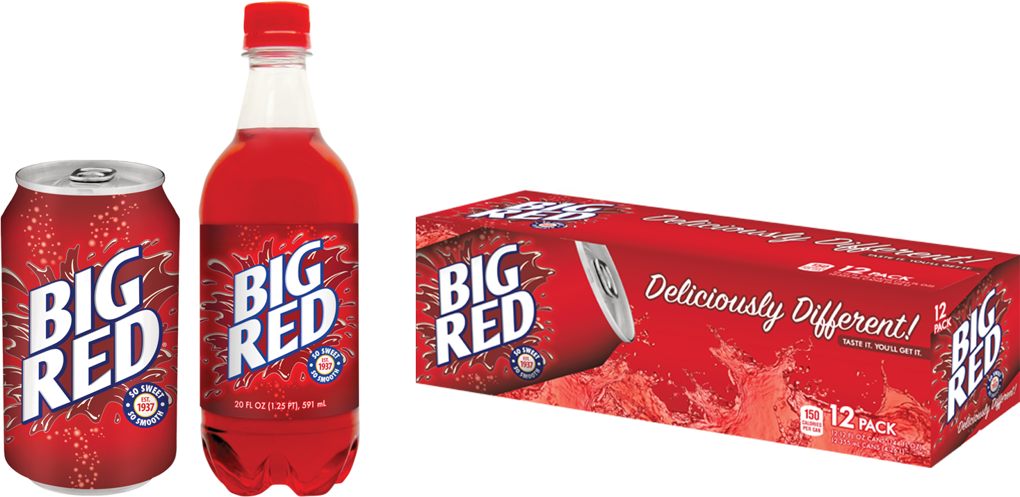Download Big Red Soda Sizes - Big Red Soda - 12 Pack, 12 Fl Oz Cans PNG ...
