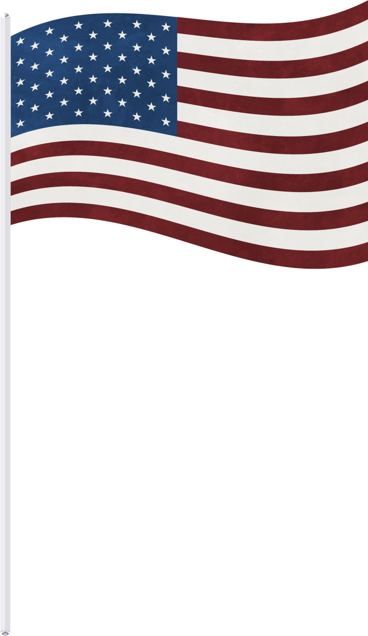 Us Flag On A Stick Png - Free Transparent PNG Download - PNGkey