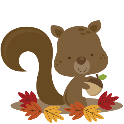 Fall Squirrel Svg File For Scrapbooking Cardmaking - Fall Clip Art ...