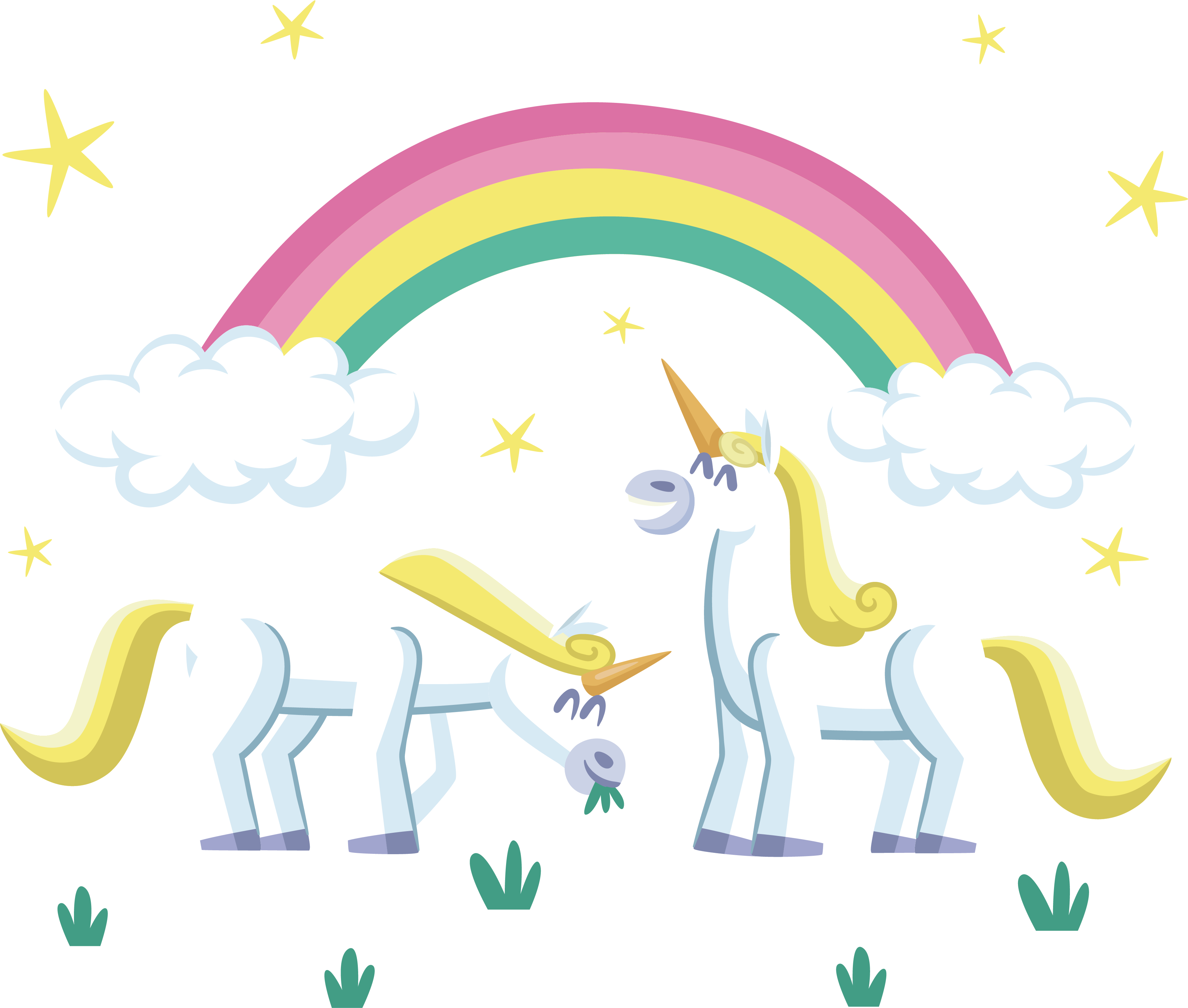Unicorn Rainbow Clip Art - Unicorn - Free Transparent PNG Download - PNGkey