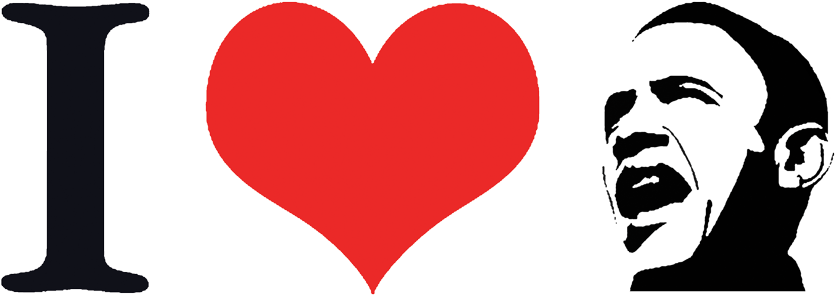 Download The I Heart Obama T Shirt - Png I Love PNG Image with No ...
