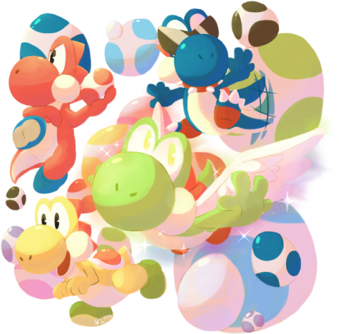 Download Yoshis For A Super Smash Bros Ultimate Collab Hosted PNG Image ...